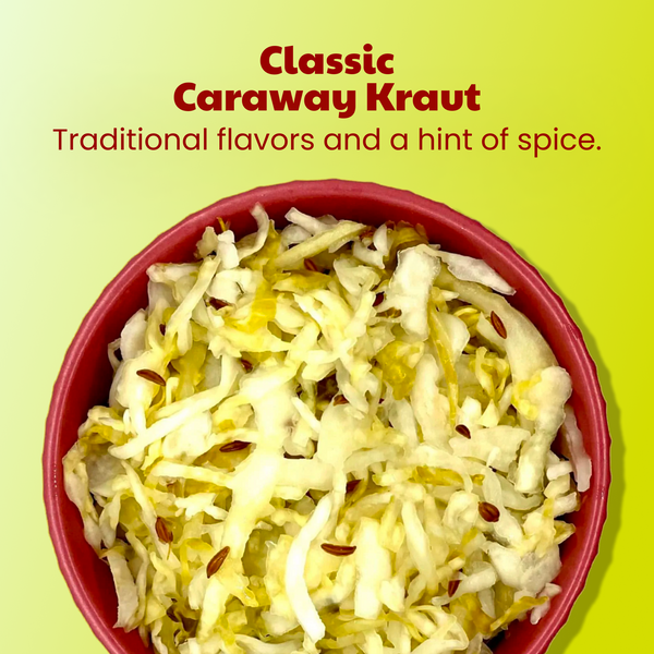 Classic Caraway Fermented Sauerkraut with Probiotics