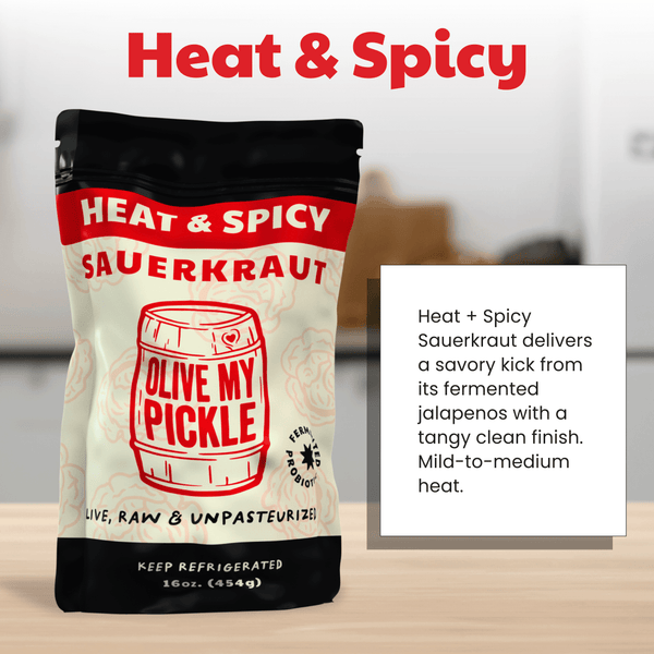 Heat & Spicy Fermented Sauerkraut with Jalapenos