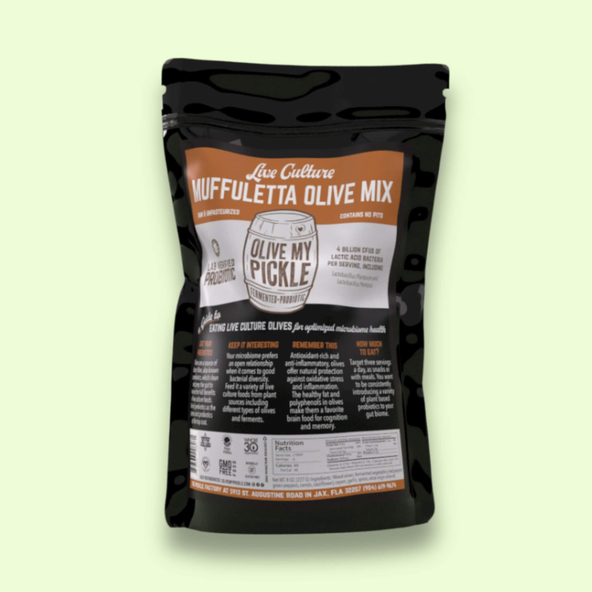 Live Culture Olives | Fermented Probiotic Flavored Olives