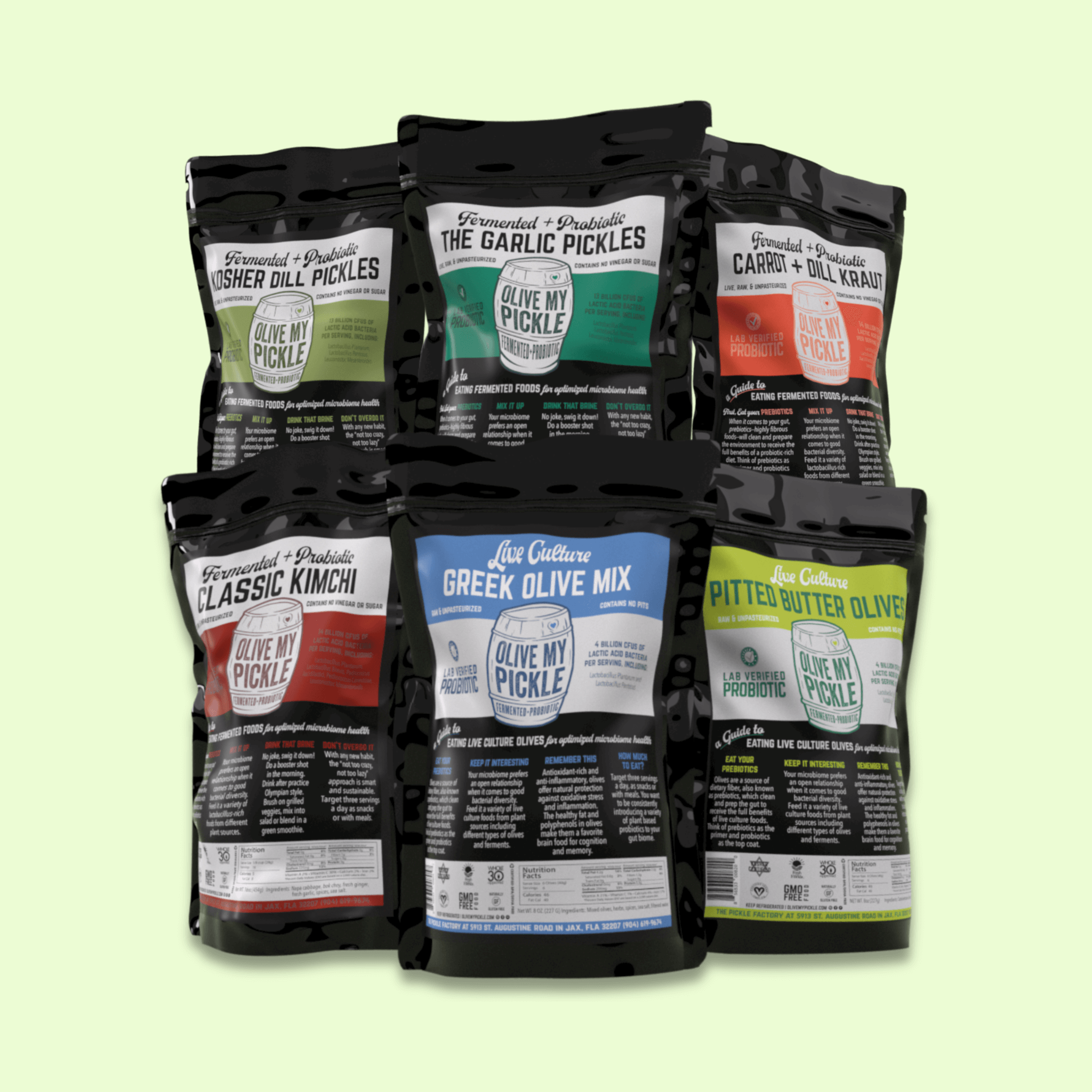 Best of Olive My Pickle Fermented Food Bundle - 6 Pack