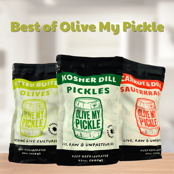 Best of Olive My Pickle Bundle: Olives, Pickles & Sauerkraut 3 Pack