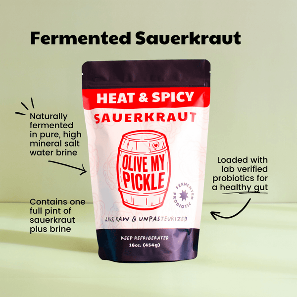 Heat & Spicy Fermented Sauerkraut with Jalapenos