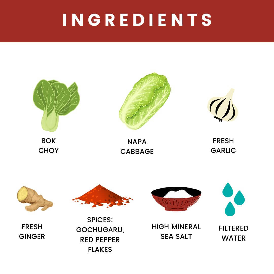 Classic Fermented Kimchi - Mild to Medium Heat