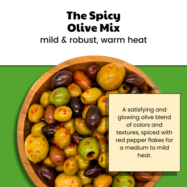 Spicy Olive Mix | Mixed Olives with Red Pepper Flakes