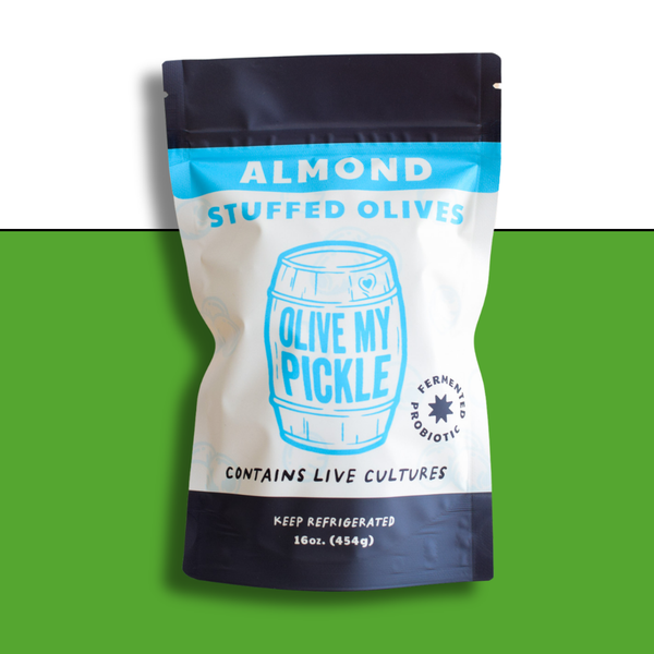 Almond Stuffed Olives | Queen Olives with Almonds