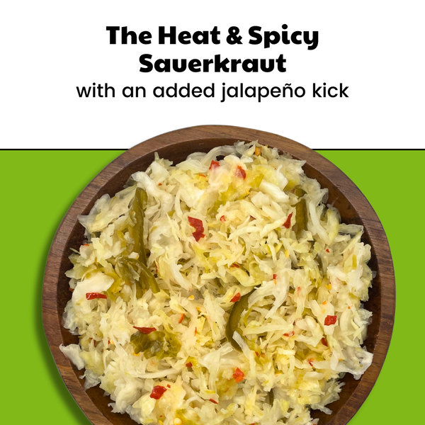 Heat & Spicy Fermented Sauerkraut with Jalapenos