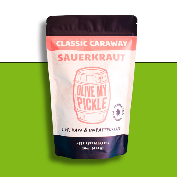 Classic Caraway Fermented Sauerkraut with Probiotics