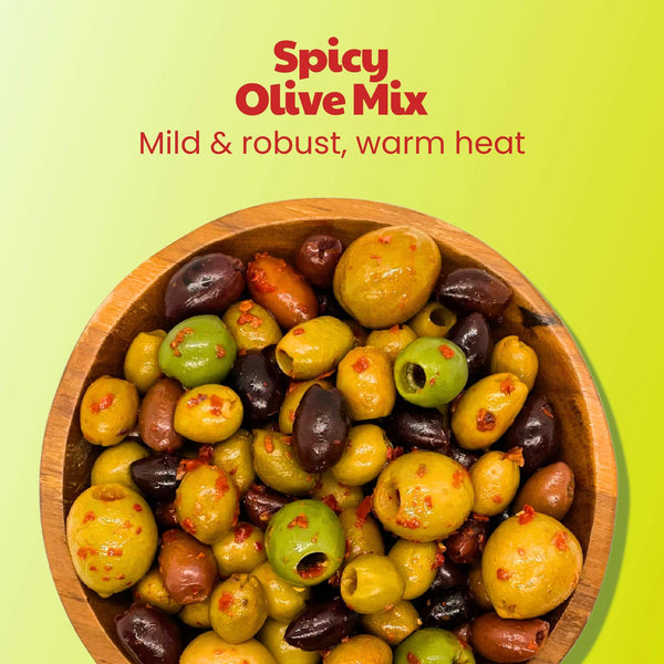 Spicy Olive Mix | Mixed Olives with Red Pepper Flakes