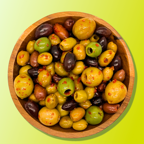 Spicy Olive Mix 3 Pack | Spicy Olives with Red Pepper Flakes