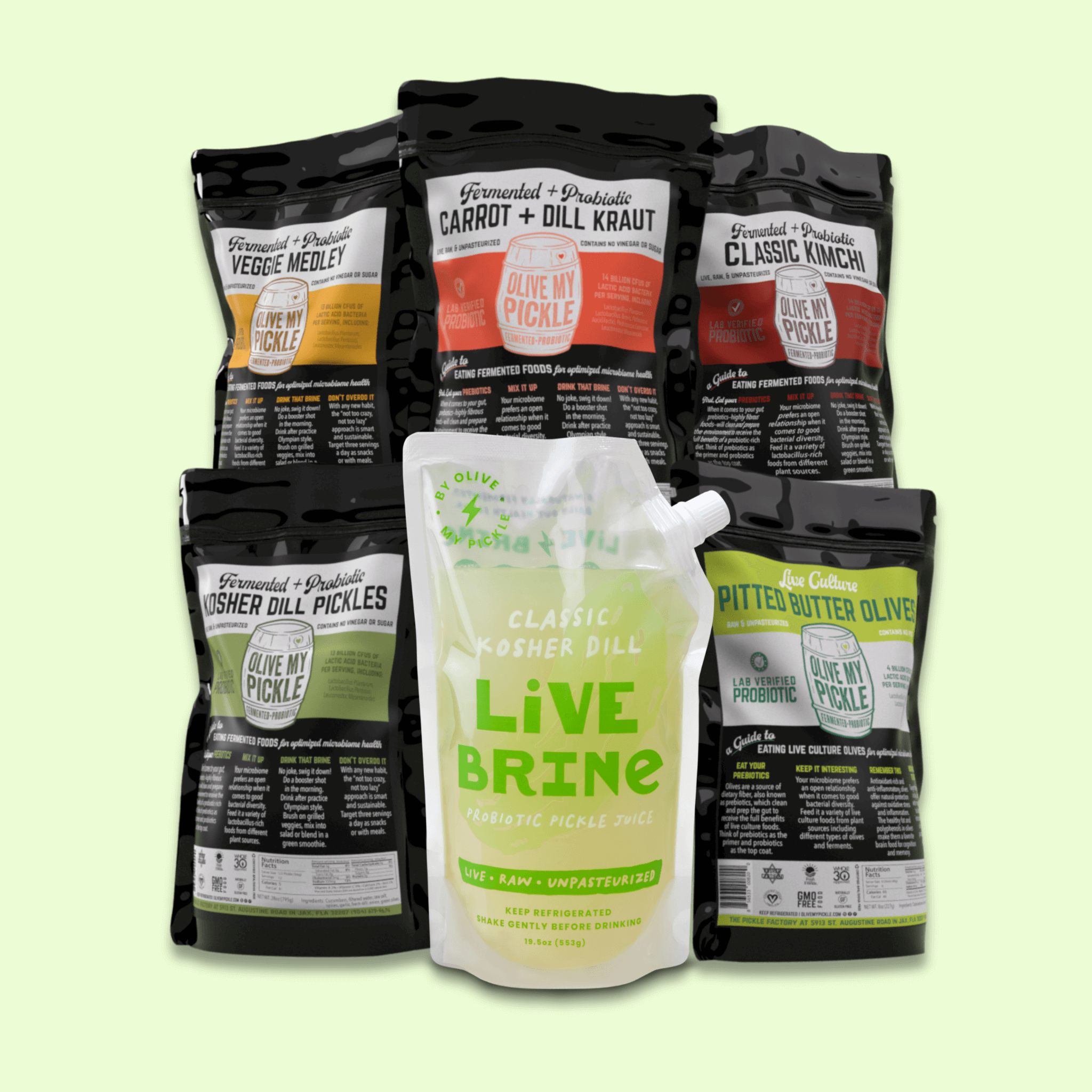 The Ultimate Gut Health Food Bundle 6 Pack | Olive My Pickle